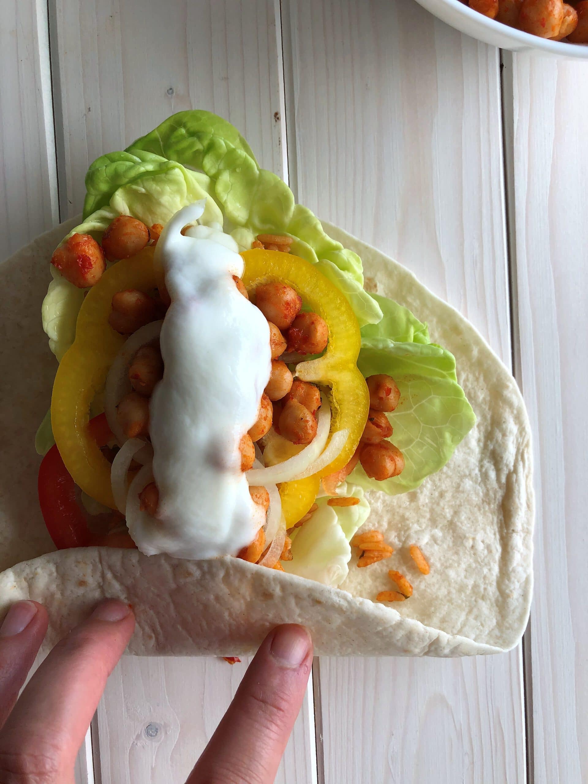 Kichererbsen Wraps mit Djuvec Reis - Sparflämmchen