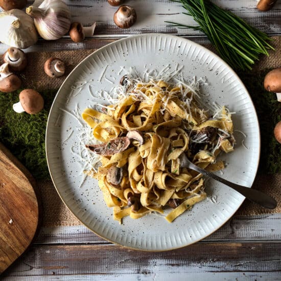 Tagliatelle mit Pilzen - Sparflämmchen Tagliatelle mit Pilzen